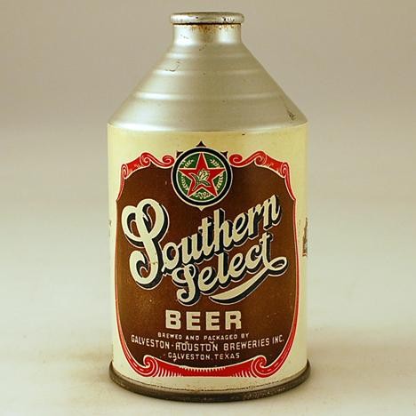Southern Select Beer 199-01 at Breweriana.com