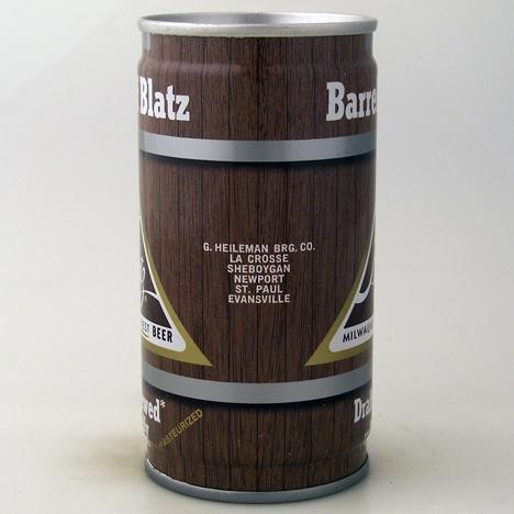 Blatz "Barrel of Blatz" Test Can 226-33 at Breweriana.com