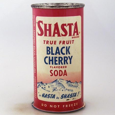 Shasta True Fruit Black Cherry Soda 10 Ounce at Breweriana.com