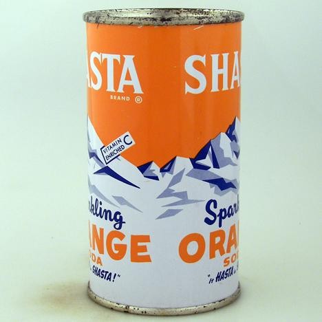 Shasta Sparkling Orange Soda at Breweriana.com