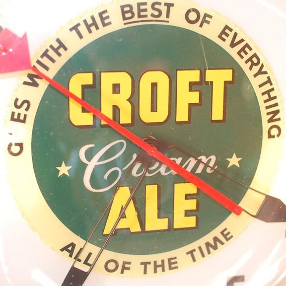 Croft Cream Ale Advertising Clock at Breweriana.com