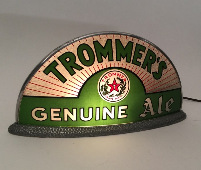 Trommer's Ale Gillco Cab Light at Breweriana.com
