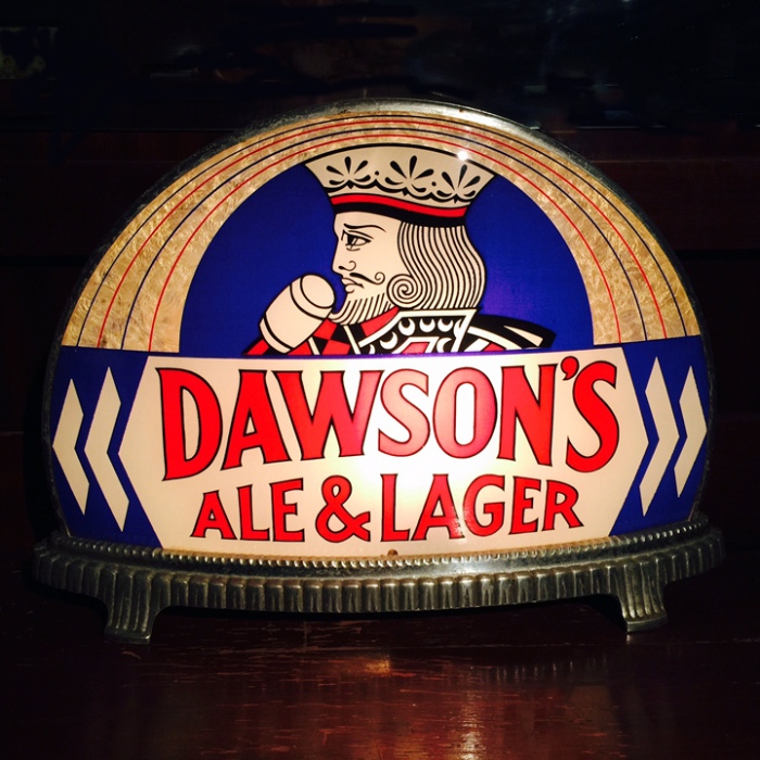 Dawson's Ale Lager Gillco Sign at Breweriana.com