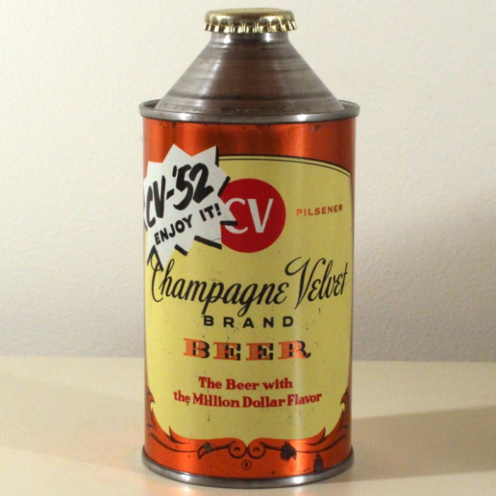 Champagne Velvet Brand Beer "CV-'52" 157-11 at Breweriana.com