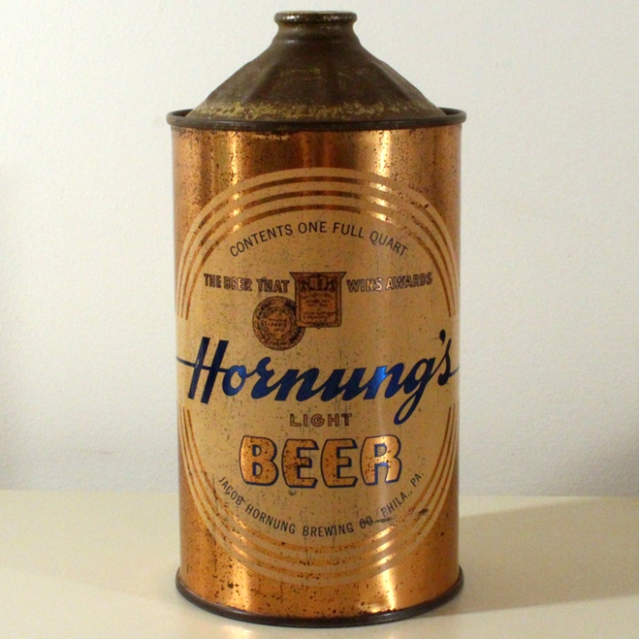 Hornung's Light Beer 212-07 at Breweriana.com