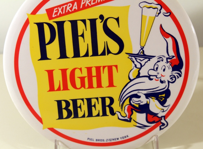 Piel's Light Beer Button Sign at Breweriana.com