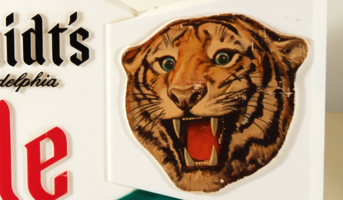 Schmidt's Tiger Head Ale Wall Sign at Breweriana.com