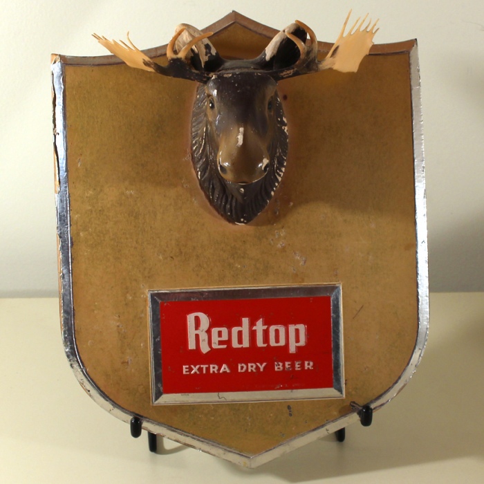 Redtop Extra Dry Beer Mounted Moose Sign at Breweriana.com