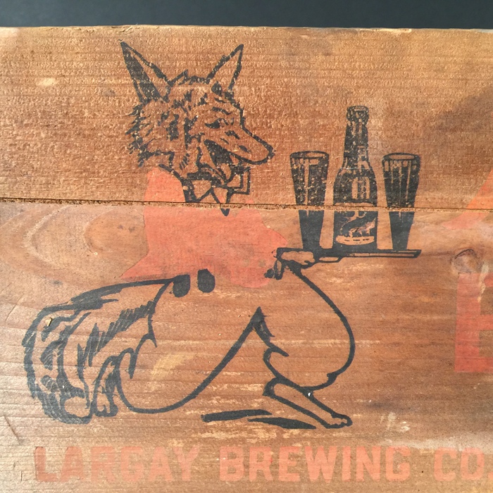 Red Fox Beer Ale Crate at Breweriana.com