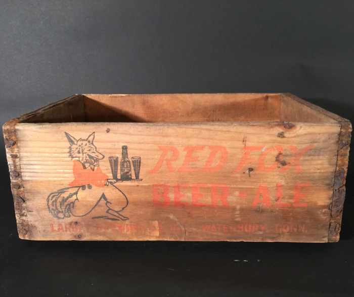 Red Fox Beer Ale Crate at Breweriana.com