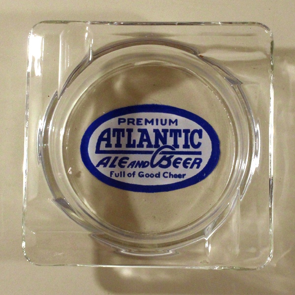 Atlantic Ale And Beer ACL Glass Ashtray at Breweriana.com