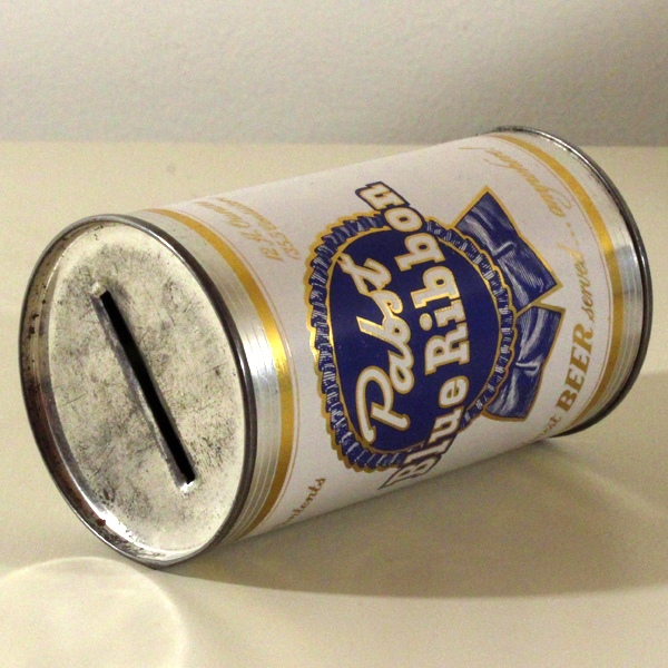 Pabst Blue Ribbon Beer Mini Can Bank at Breweriana.com