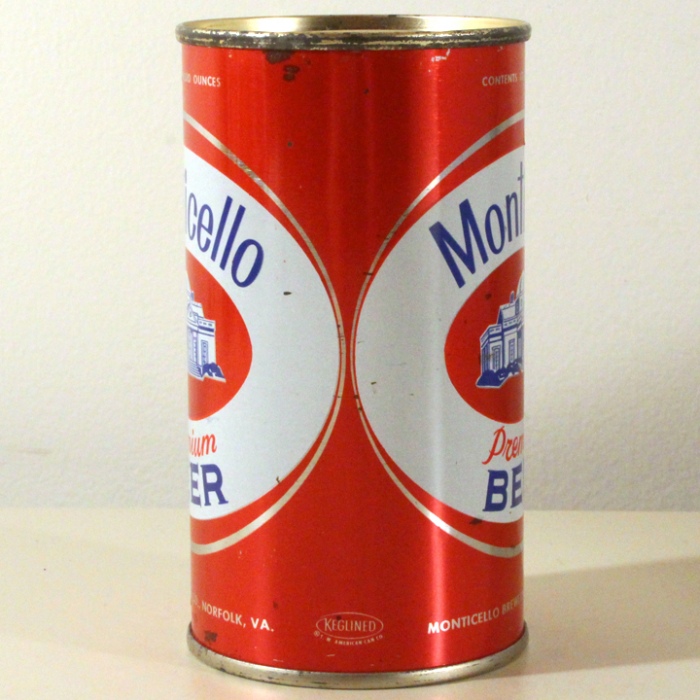 Monticello Premium Beer 100-27 at Breweriana.com