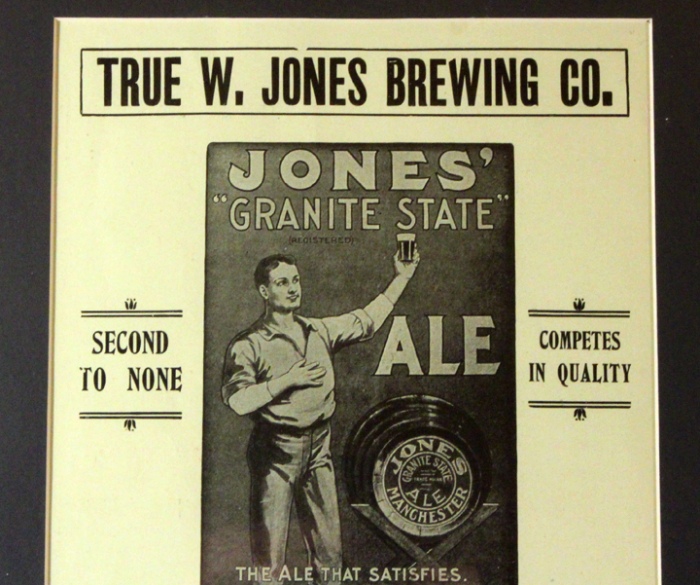 True W. Jones Brewing Co. Granite State Ale Magazine Ad at Breweriana.com