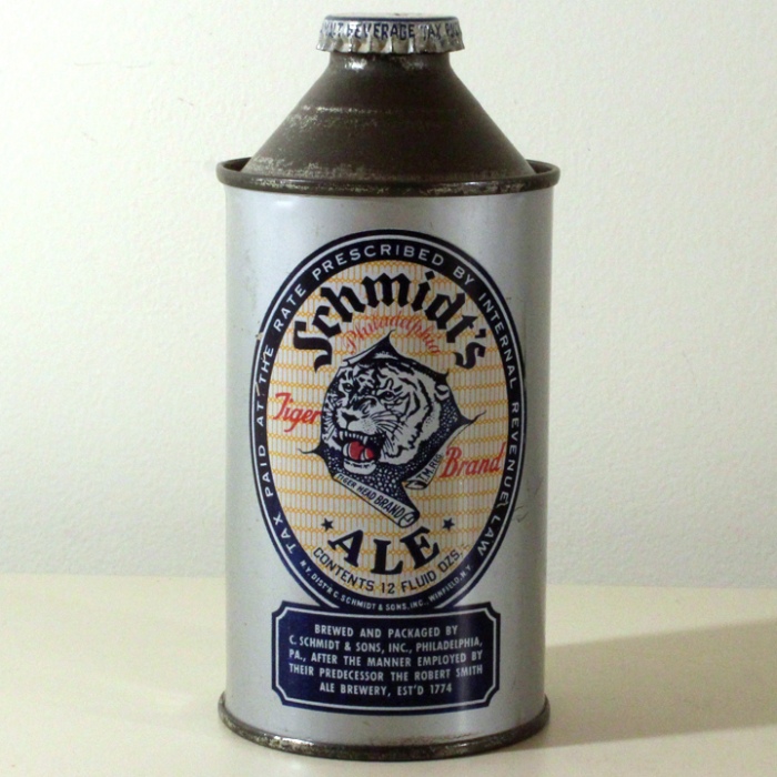 Schmidt's Tiger Brand Ale 184-28 at Breweriana.com