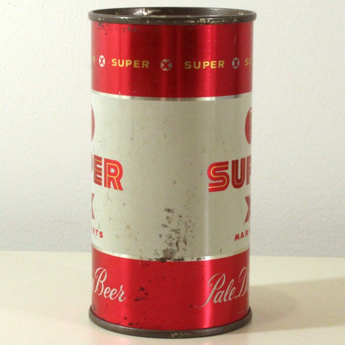 Super X Markets Pale Dry Beer (Fisher) 138-01 at Breweriana.com
