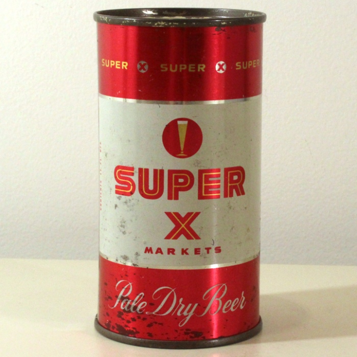 Super X Markets Pale Dry Beer (Fisher) 138-01 at Breweriana.com