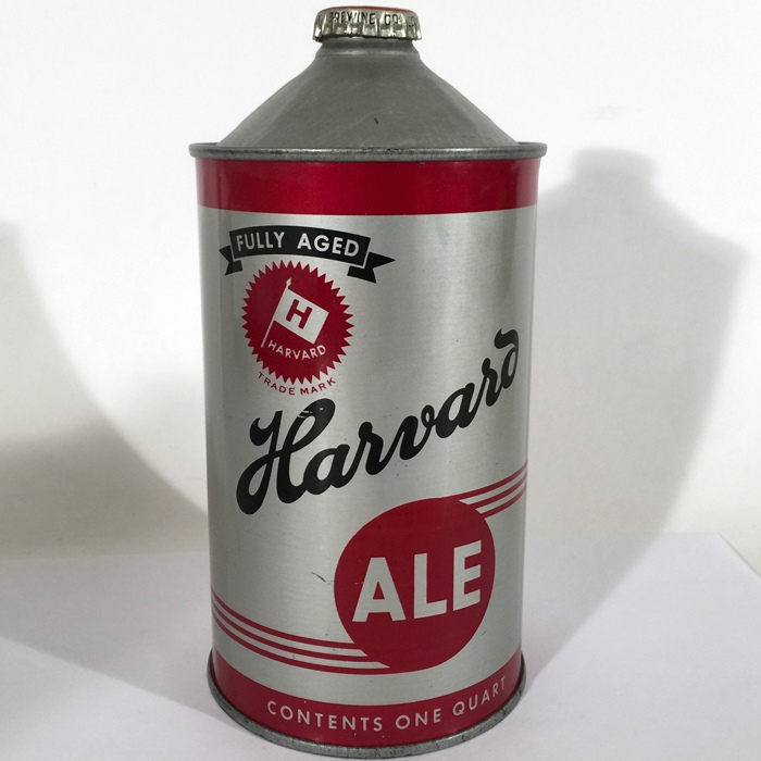 Harvard Ale Quart Cone 211-18 at Breweriana.com