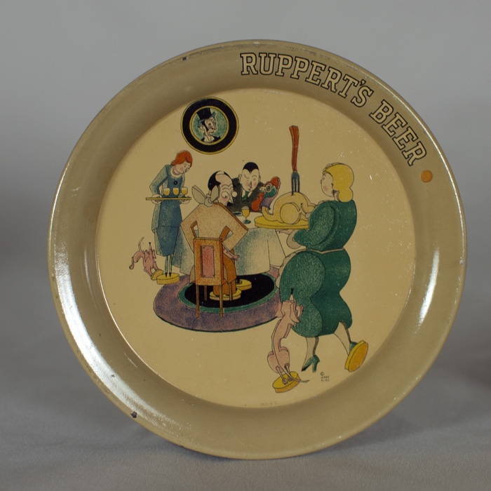Ruppert's Hans Flato Tip Tray Set at Breweriana.com