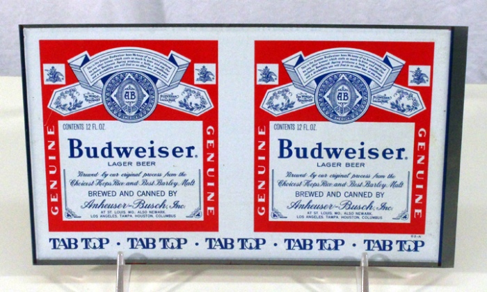 Budweiser Lager Beer "Tab Top" 048-19 (Glued Seam Flat Sheet) at ...