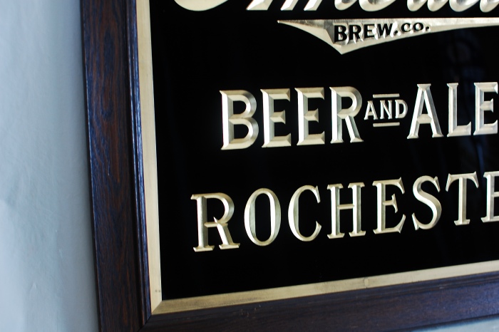 American Brewing Beers Ales Statue Liberty RPG Sign at Breweriana.com