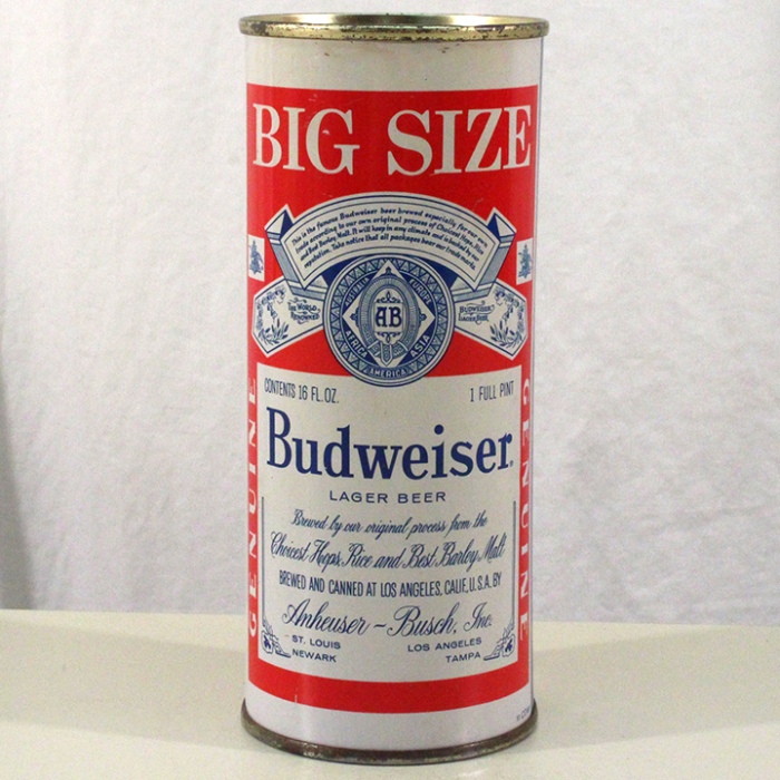 Budweiser Lager Beer (Los Angeles) 226-20 at Breweriana.com