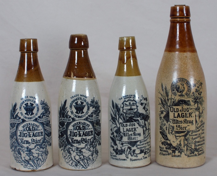 Christian Moerlein Brewing Stoneware Bottles at Breweriana.com
