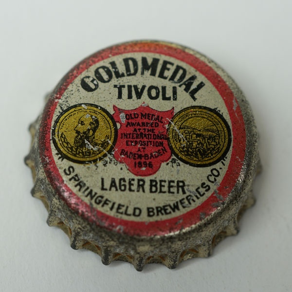 Springfield Breweries Gold Medal Crown at Breweriana.com