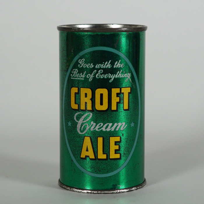 Croft Cream Ale Flat Top Beer Can at Breweriana.com