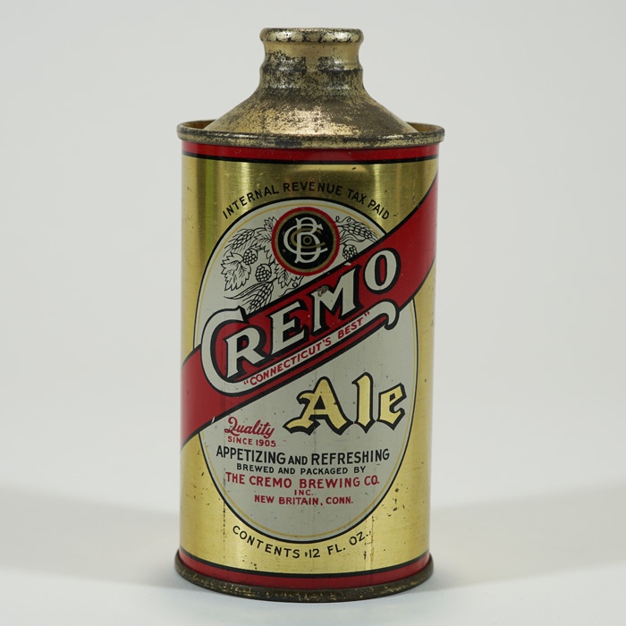 Cremo Ale APPETIZING Cone Can 158-16 at Breweriana.com