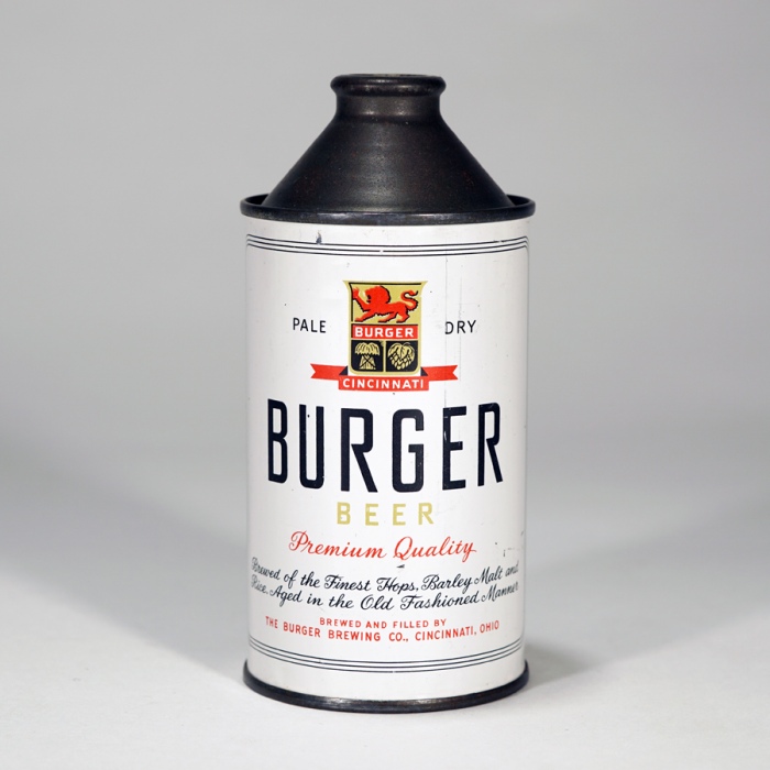 Burger Beer Cone Top Can 155-27 at Breweriana.com