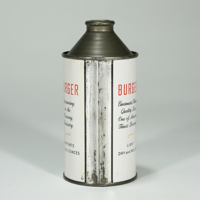 Burger Beer Cone Top Can 155-27 at Breweriana.com