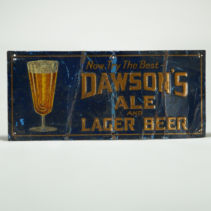 Dawson's Ale Lager Beer Tin Sign at Breweriana.com