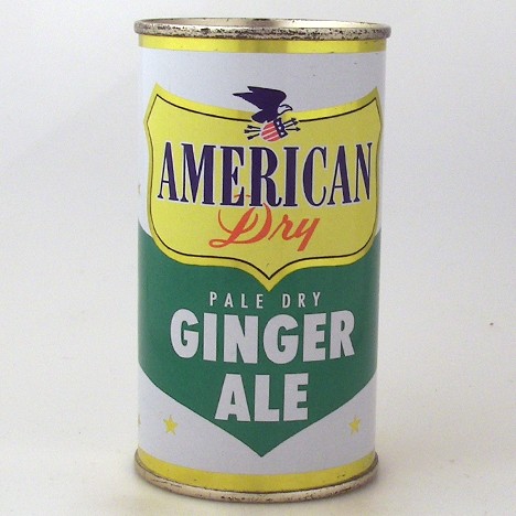 American Dry Pale Dry Ginger Ale Yellow Shield at Breweriana.com