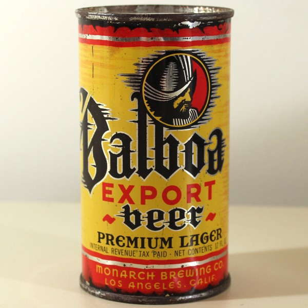 Balboa Export Premium Lager Beer (Monarch) 032-37 at Breweriana.com