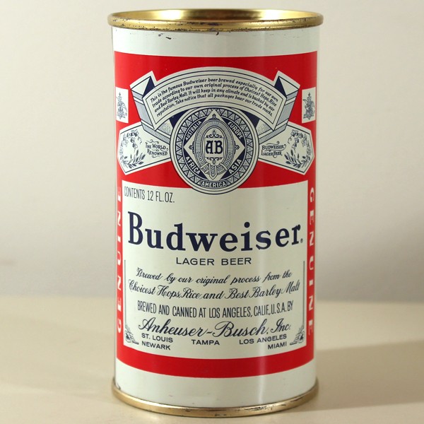 Budweiser Lager Beer (Los Angeles) 043-22 at Breweriana.com