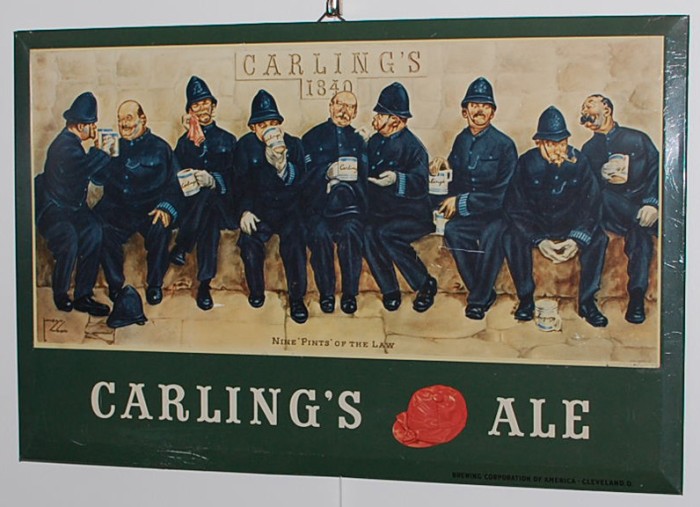Carling's Nine Pints of the Law at Breweriana.com