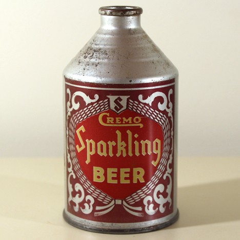 Cremo Sparkling Beer Silver 192-32 at Breweriana.com