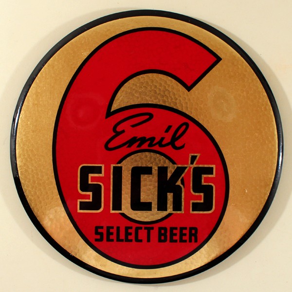 Emil Sick's Select Beer TOC Button Sign at Breweriana.com