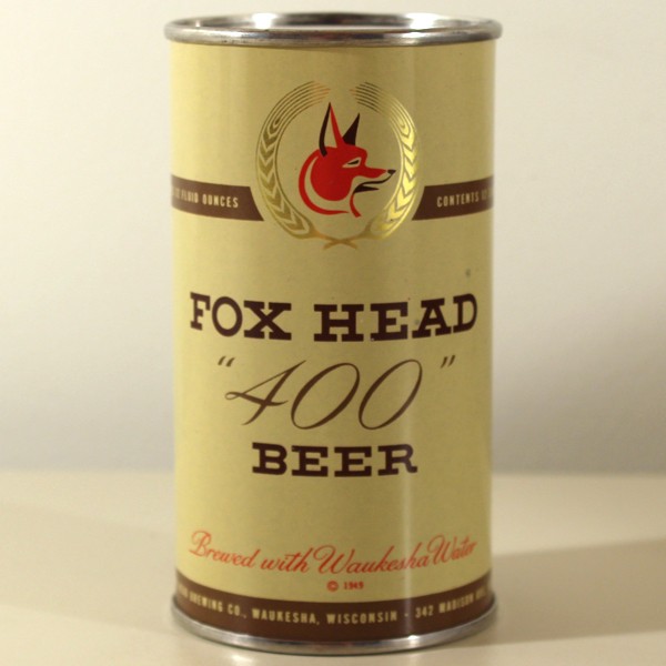 Fox Head "400" Beer 066-08 at Breweriana.com