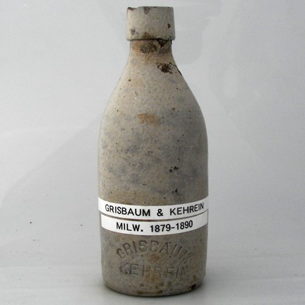 Grisbaum & Kehrein Stoneware Bottle at Breweriana.com