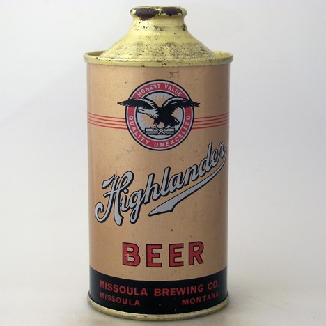 Highlander Beer 168-27 at Breweriana.com