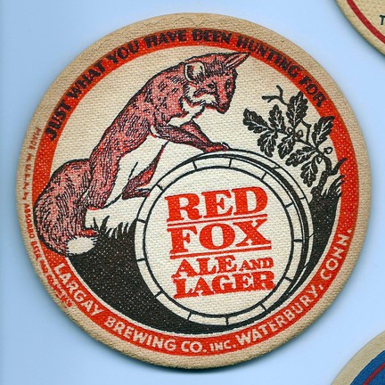 Red Fox Ale & Lager - Fox On Barrel at Breweriana.com