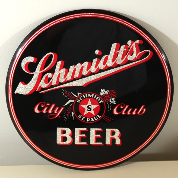 Schmidt's City Club Beer Celluloid Over Cardboard Button Sign at ...