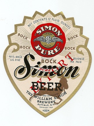 Simon Pure Export Bock Beer at Breweriana.com