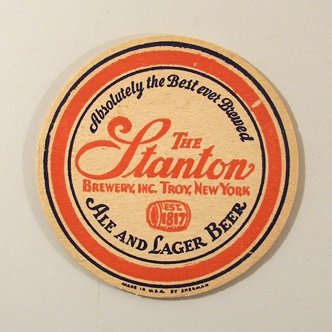Stanton Ale & Lager Beer - Sherman at Breweriana.com