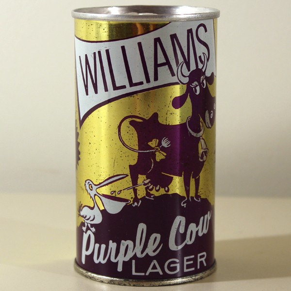 Williams Purple Cow Lager 217-07 at Breweriana.com