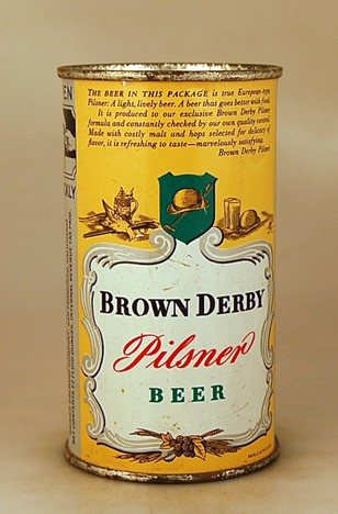 Brown Derby Pilsner Beer 133 at Breweriana.com