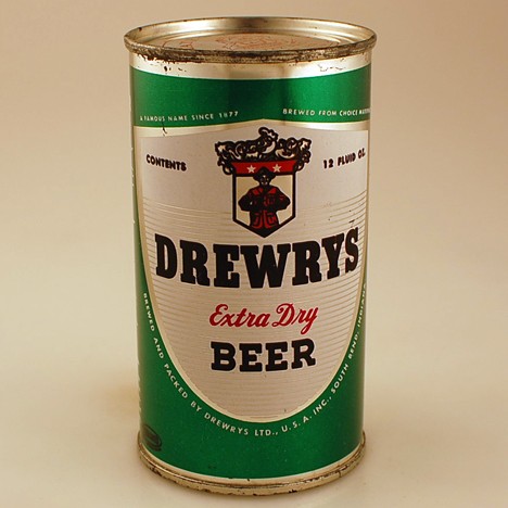 Drewrys Extra Dry Beer Tourquoise Character 056-35 at Breweriana.com