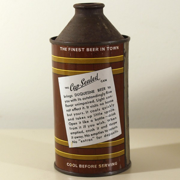 Duquesne Can-o-Beer 159-28 at Breweriana.com